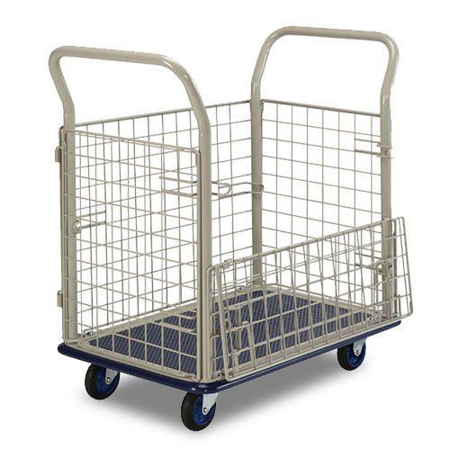 JAPAN : PRESTAR Metal Platform Side-Net Trolley / Hand Truck / Push ...
