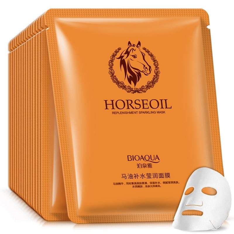 🔥READY STOCK🔥BIOAQUA HORSE OIL REPLENISHMENT SPARKLING MASK | Shopee Malaysia