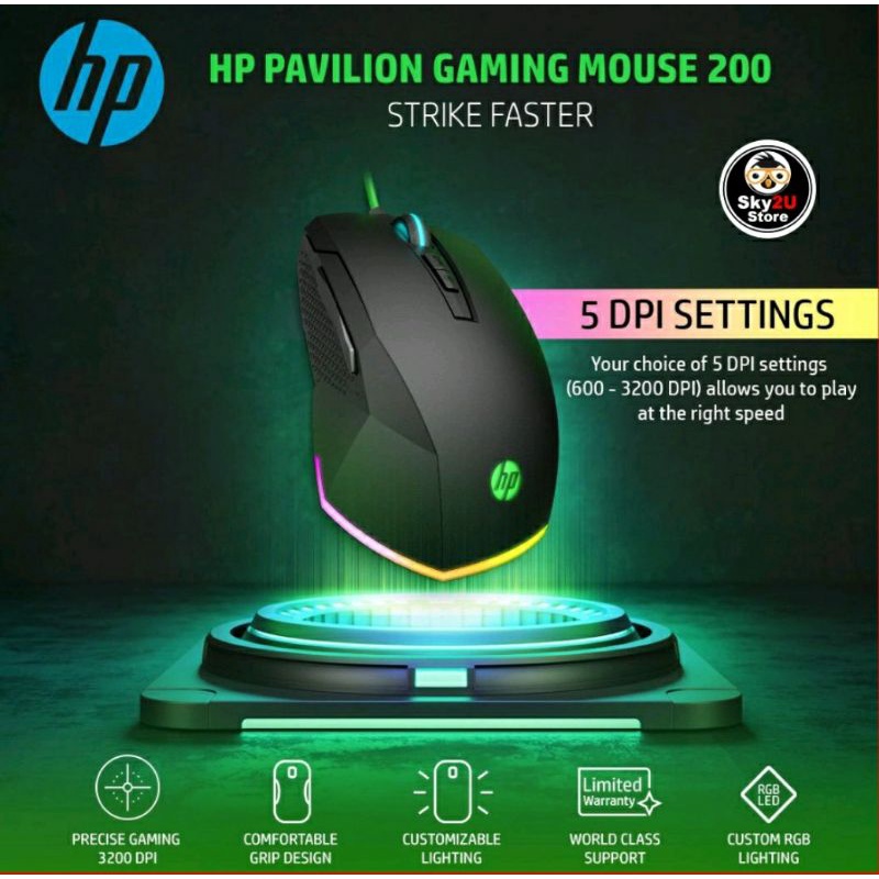 HP PAVILION GAMING 200 MOUSE | Shopee Malaysia