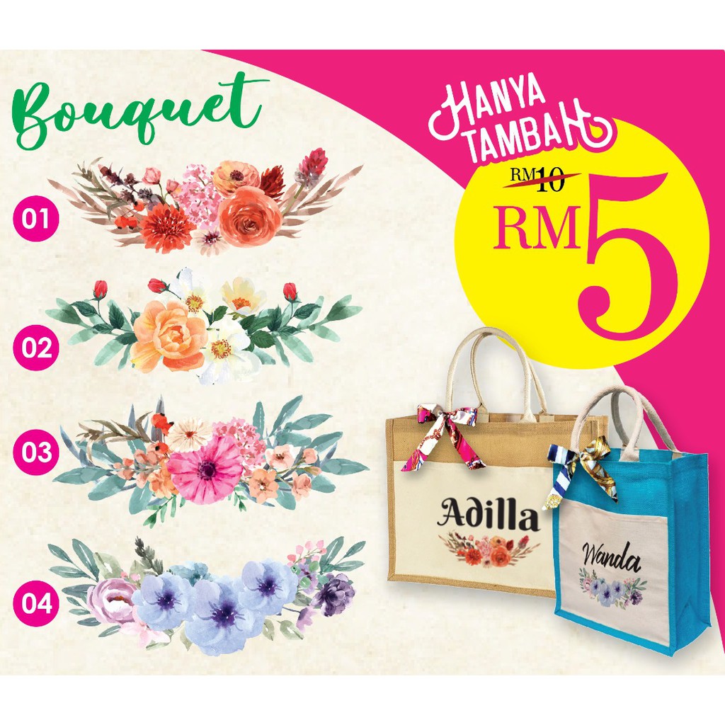 Flower Bouquet Design Flexi Print | Shopee Malaysia