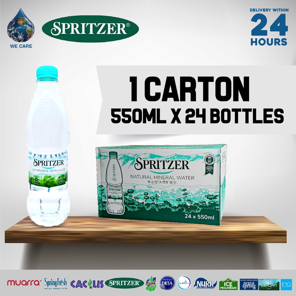 SPRITZER Mineral Water (550ml x 24 Bottles x 1 Carton) | Shopee Malaysia