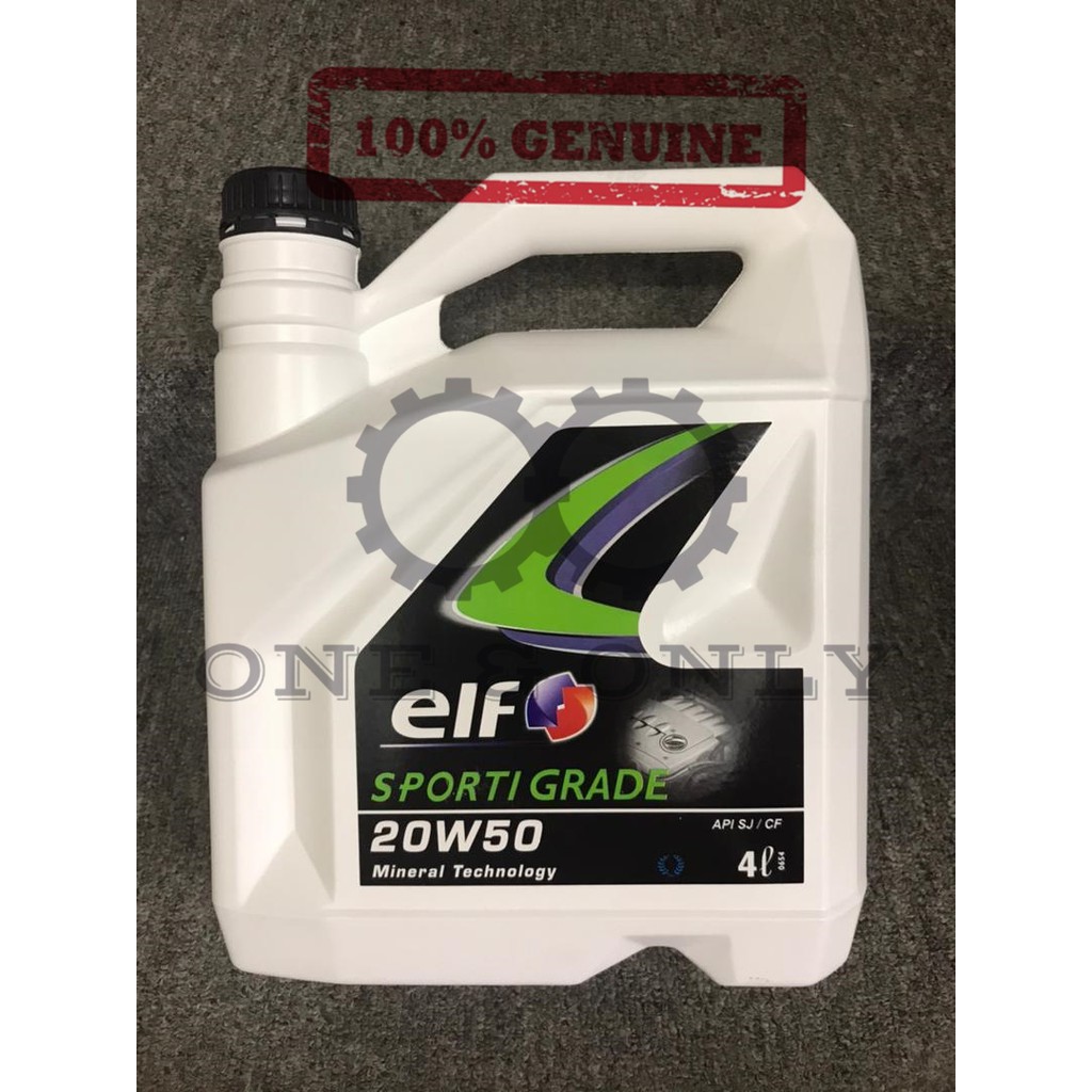 100% GENUINE ELF SPORTI GRADE ENGINE OIL 20W50 20W-50 MINERAL API SJ/CF 4L | Shopee Malaysia