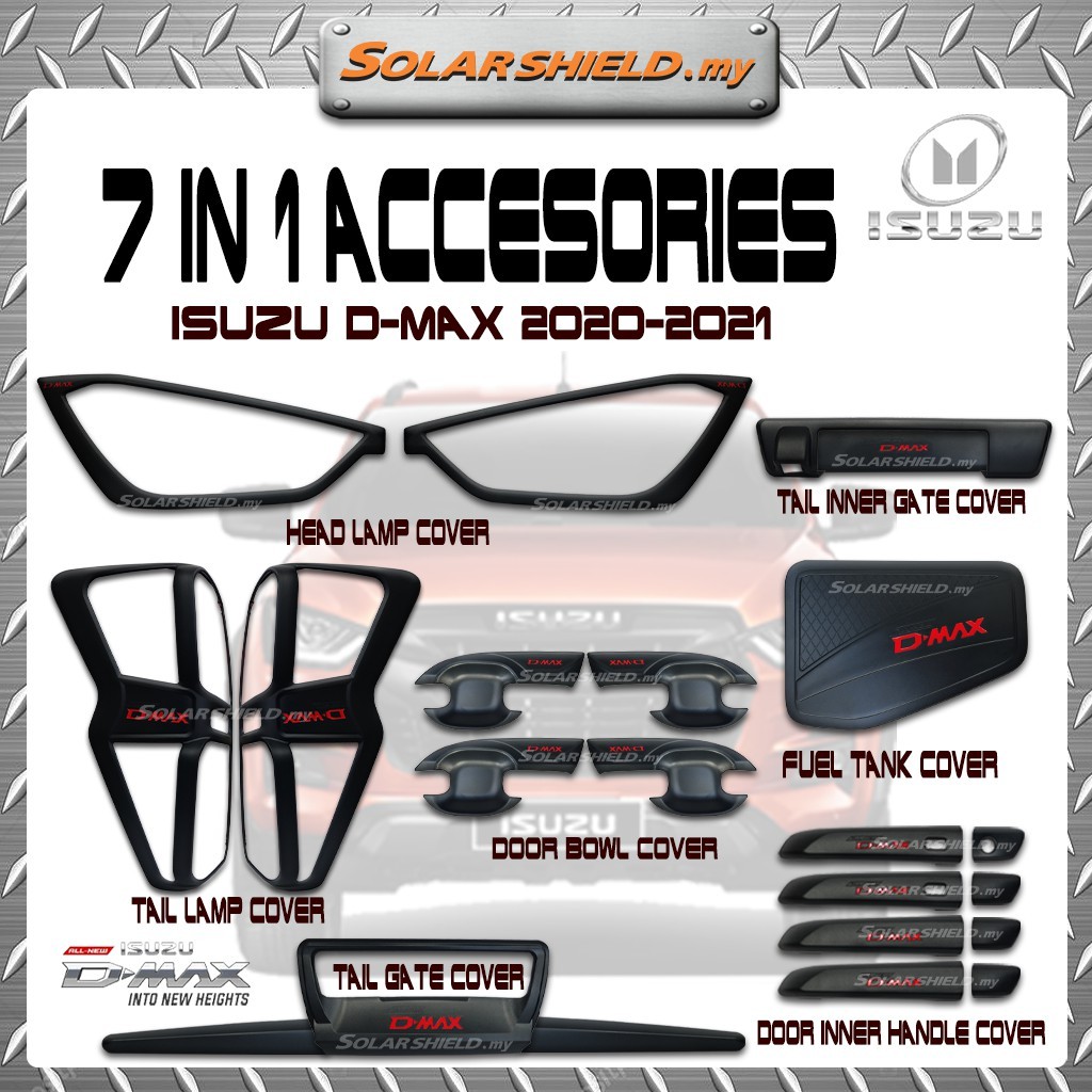 Isuzu Dmax D-max 2020-2021 Car Accessores Combo Set (7 in 1) | Shopee Malaysia