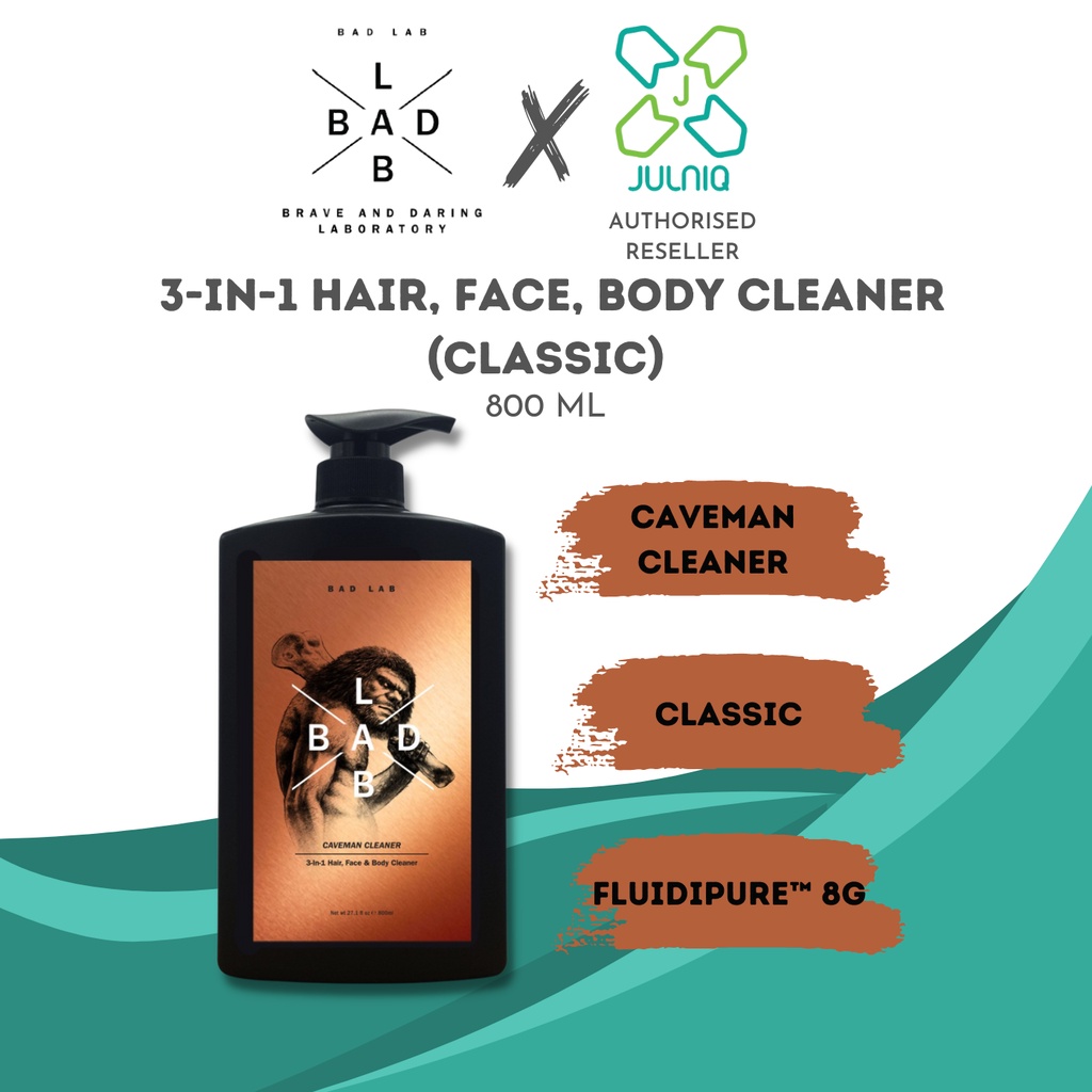 BAD LAB [CAVEMAN CLEANER] 3-IN-1 Hair, Face & Body Cleaner With Vitamin ...