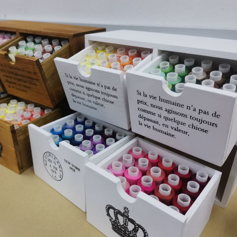 SENORITA 80pcs Benang + Box Benang Thread Shelf Thread Box Kotak Benang ...