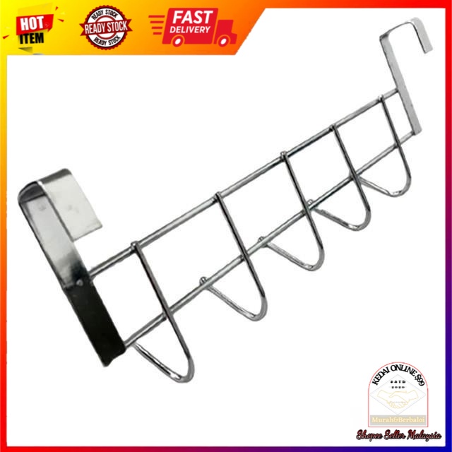 𝗥𝗘𝗔𝗗𝗬 𝗦𝗧𝗢𝗖𝗞 Iron Hook Rack, Penyangkut serbaguna 1Pcs | Shopee Malaysia