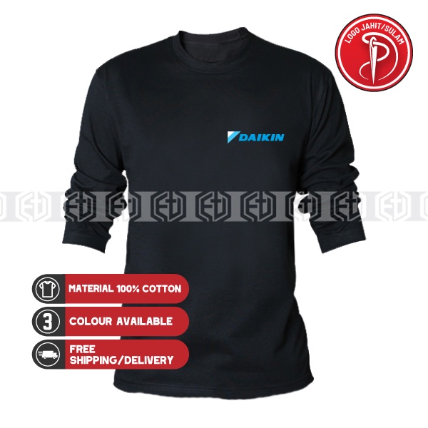 Baju Sulam Daikin Aircond Air Conditioner Uniform Cotton 100% T Shirt T ...