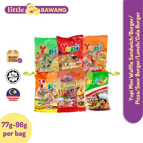 Yupi Gummy Mini Waffle Sandwich/Burger/ Pizza/Sour Burger/Lunch/Cola ...