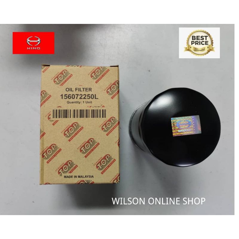 Top Malaysia Original Minyak/Oil filter 15607-2250 Hino Dutro WU410 ...