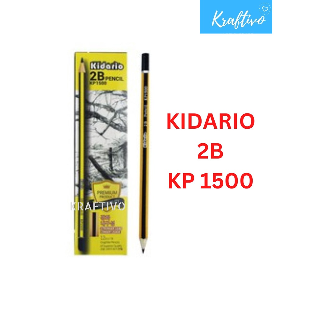 [ 2B PENCIL ] KIDARIO 2B PENCIL 12'S | KP1500\1600\2000\2500\2600\3000 ...