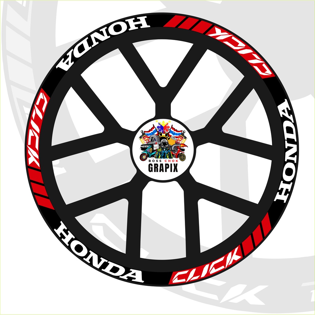 Honda Click 125i / 150i Mags Decals (2 Tires Front & Back) 14" - Free ...