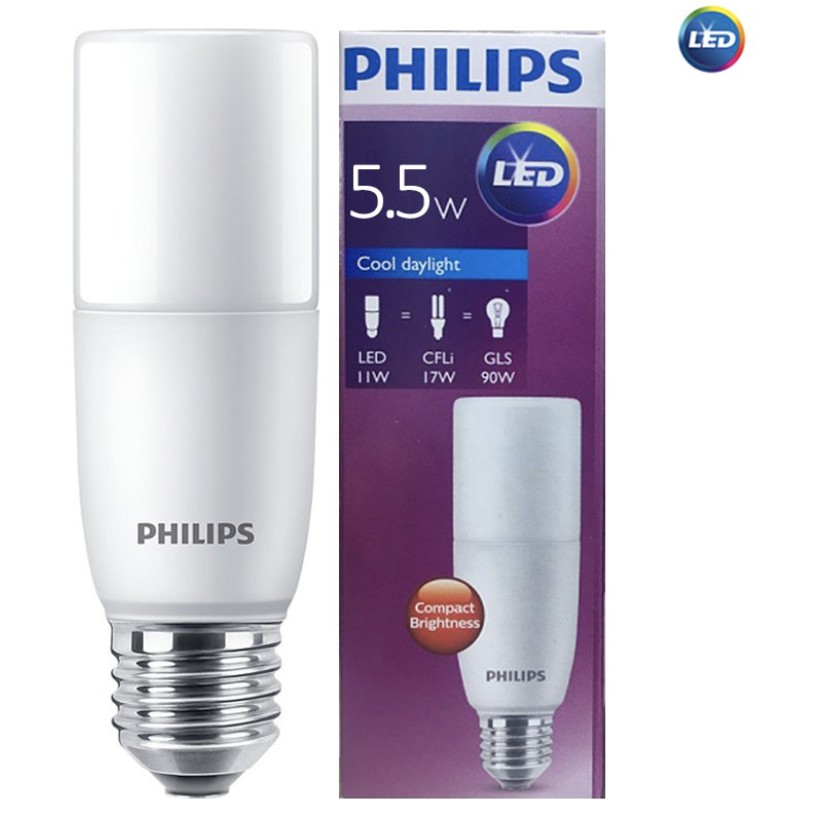 Philips 5.5 Watt E27 LED stick light | Shopee Malaysia
