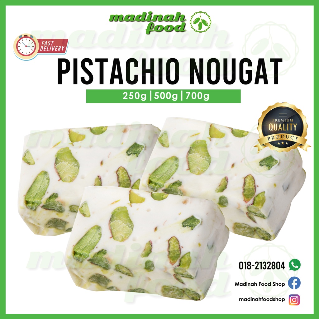 PISTACHIO NOUGAT PREMIUM QUALITY TURKISH DELIGHT SNACKS MURAH!! 250g ...
