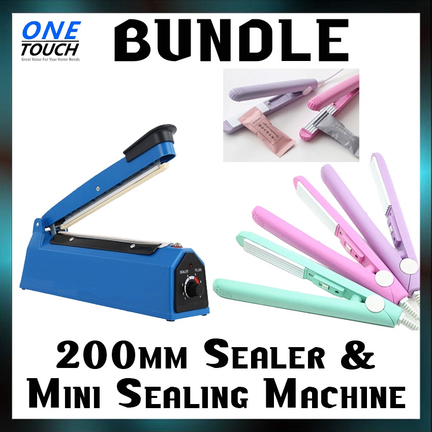 (BUNDLE) 200mm Universal Impulse Plastic Bag Sealer Sealing Machine ...