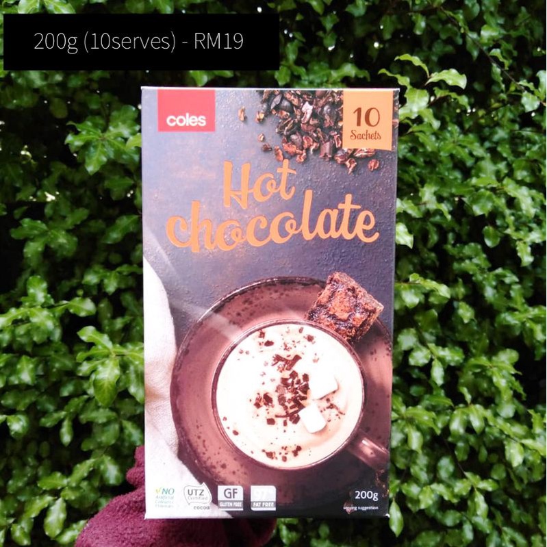 INSTANT HOT CHOCOLATE /COLES HOT CHOCOLATE (10SERVES) | Shopee Malaysia
