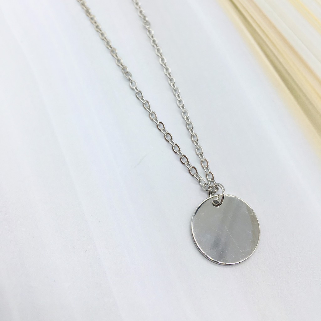Simple Plate Necklace (Silver) | Shopee Malaysia