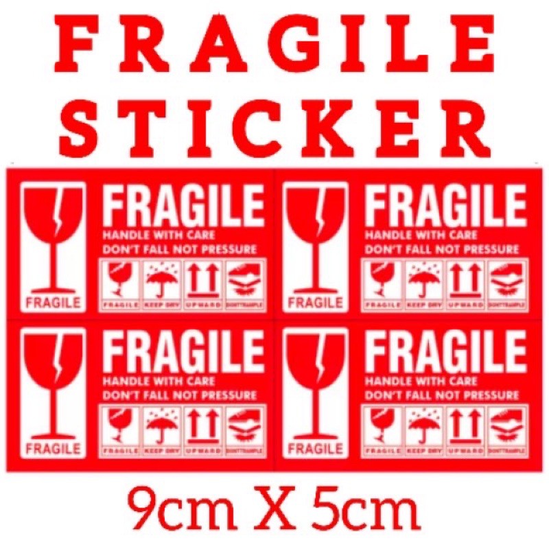🔥SUPER DEAL🔥 FRAGILE Sticker Fragile Label 9*5cm Warning Label Ready Stock | Shopee Malaysia