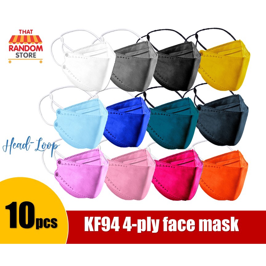 10 pcs KF94 Head-Loop 4-ply Disposable Face Mask | Shopee Malaysia