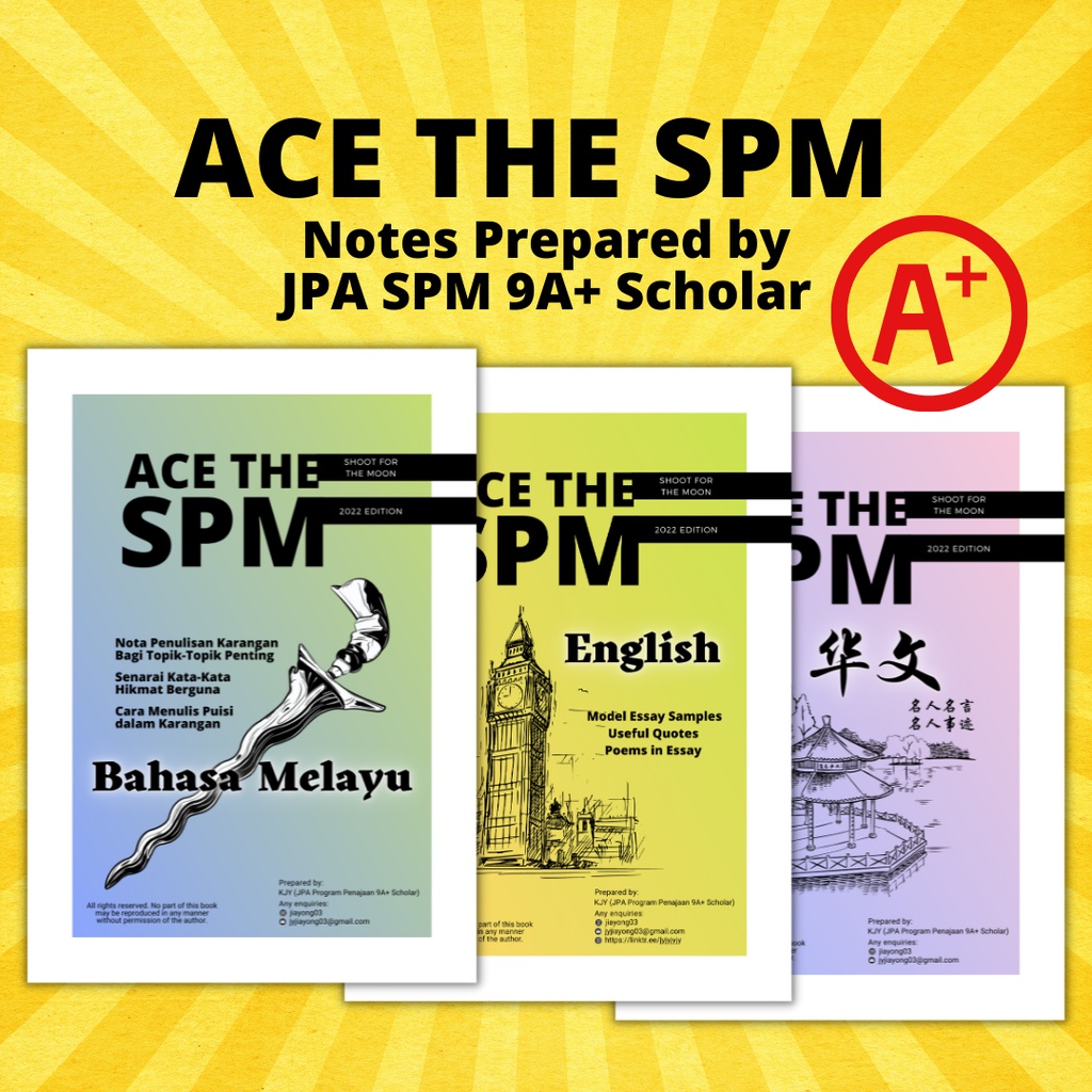 [SPM Notes📚] ACE THE SPM Softcopy Notes 2022 | Bahasa Melayu | English ...