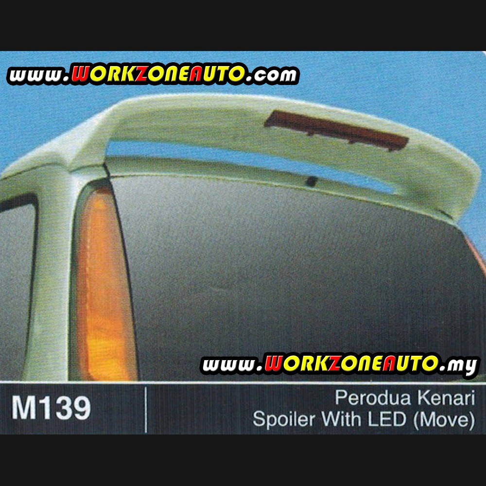 M139 Perodua Kenari Top Fiber Spoiler With LED For Japan Lamp (Move ...