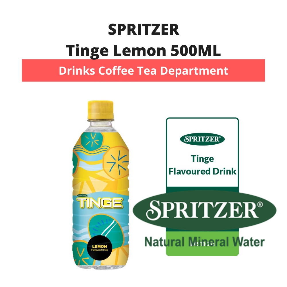 [CASHNK MINI MART] Spritzer Tinge Assorted Flavour Grape / Lemon / Fruit Fusion 500ml [6F ...