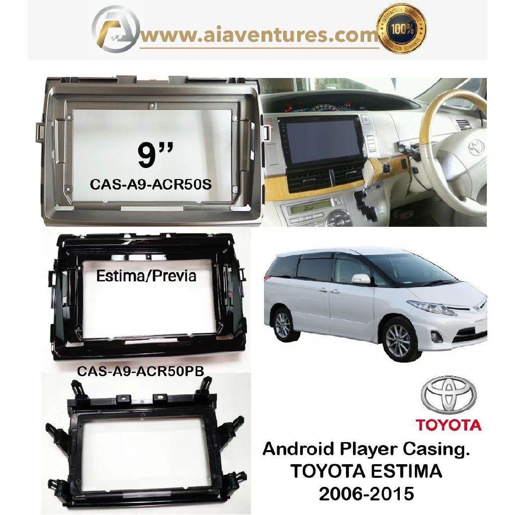 ANDROID PLAYER CAR CASING 9" TOYOTA ESTIMA 2006-2015(ACR50) | Shopee ...