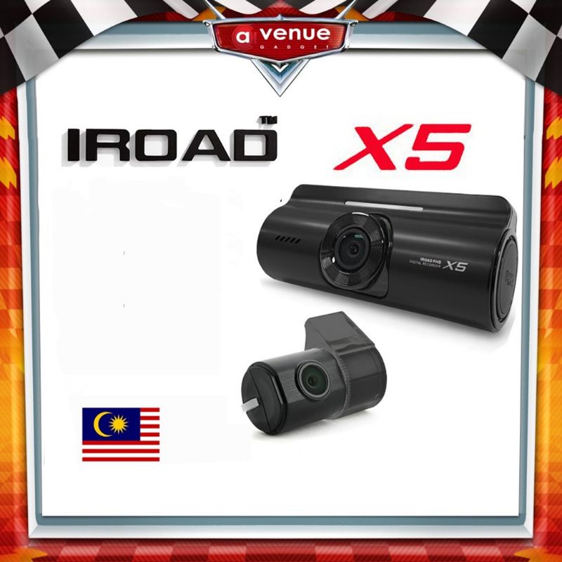 IROAD X5 32GB DASH CAM FRONT & REAR VIEW FULL HD RECORDINGS | Shopee ...
