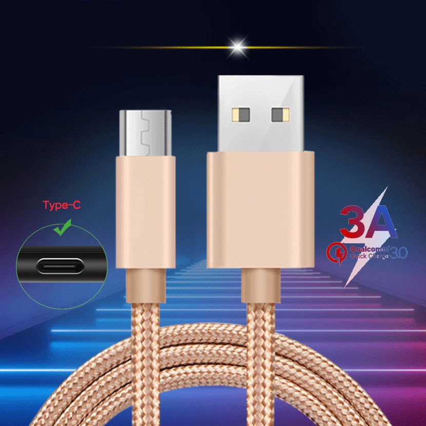 USB Type C Cable 3A Fast Charge USBC Type-C Cable | Shopee Malaysia