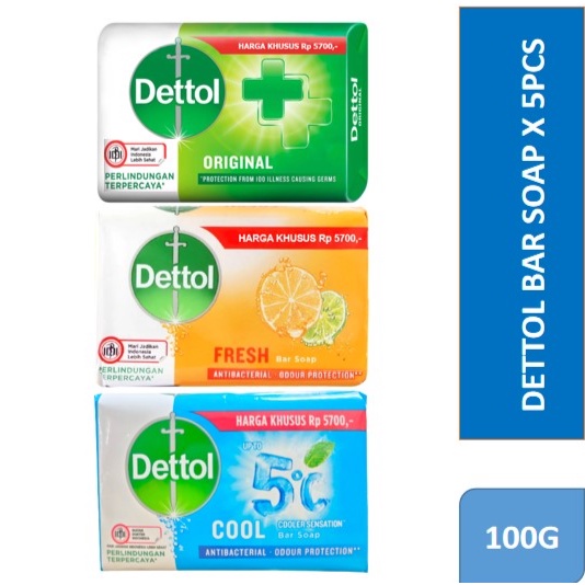 Dettol Bar Soap 100g [5 Bars Pack] | Shopee Malaysia