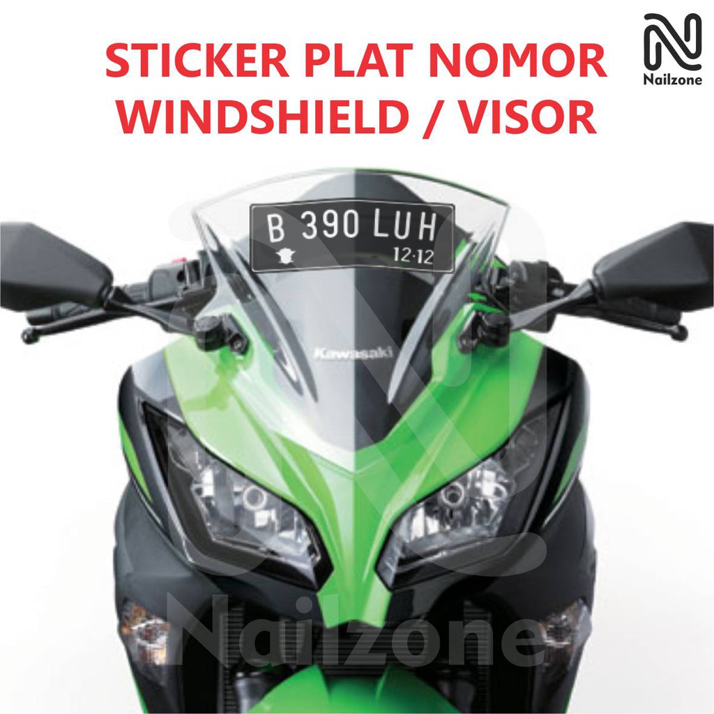Custom Cutting Motorcycle Number Plate Sticker For VISOR | Kating ...