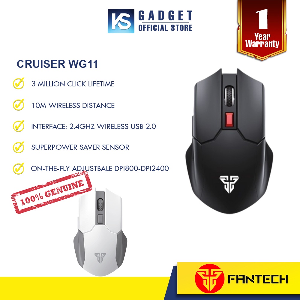 [READY STOCK]FANTECH (WG11)-FANTECH 2.4 G WIRELESS MOUSE 2400 DPI ...