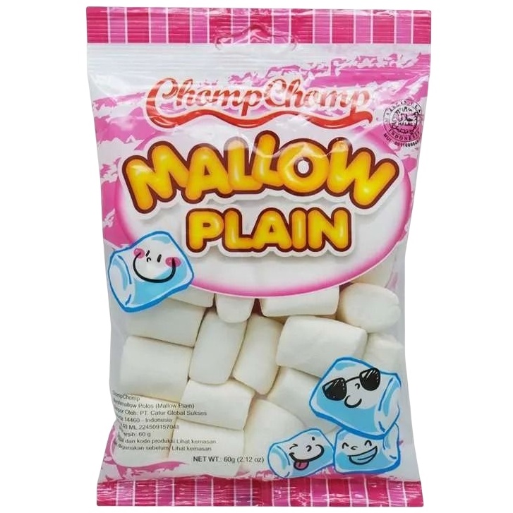 PUTIH Chompchomp Mallow Plain 60gr Chomp Marshmallow White | Shopee ...