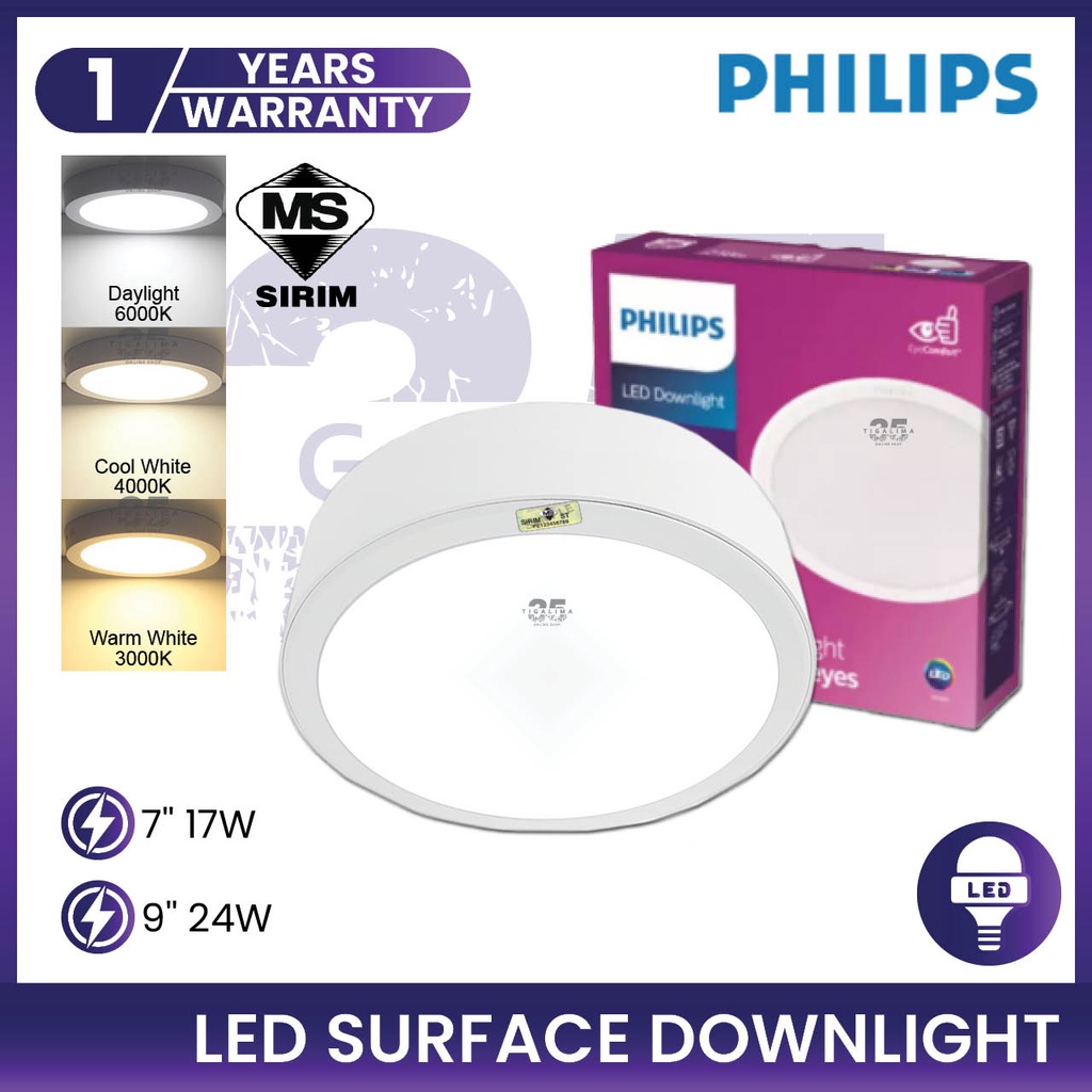 PHILIPS Meson LED Surface Downlight 59472 59474 7Inch 9Inch 17W 24W LED ...