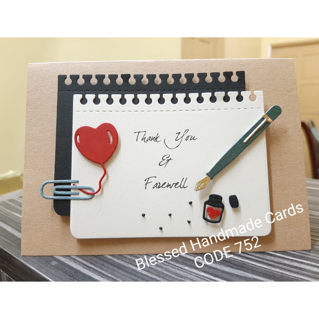 Handmade cards - Farewell / Good bye / Thank you Card (A6 size- folded ...