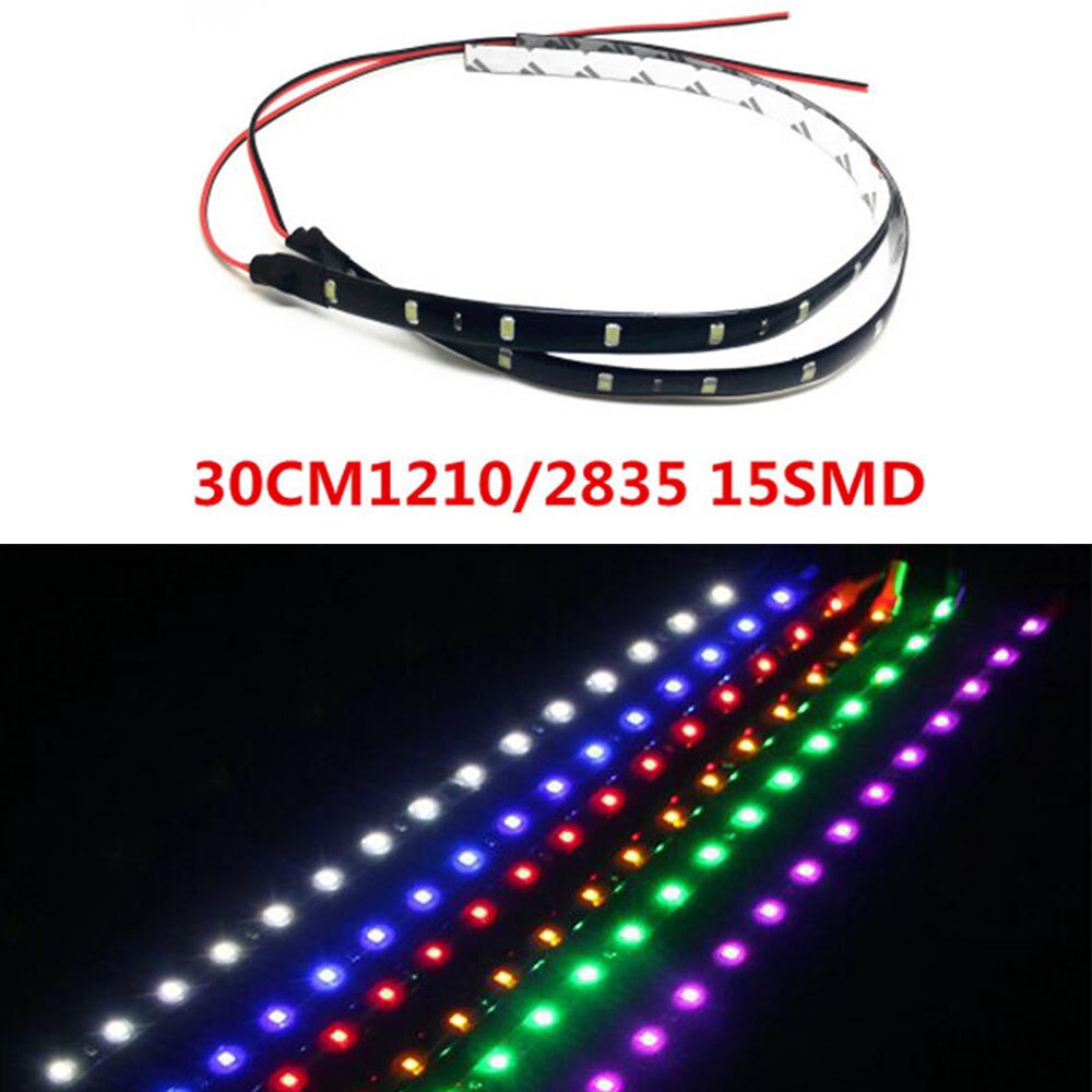 1PCS Waterproof Car Auto Decorative Flexible LED Light Strip 12V 30cm ...
