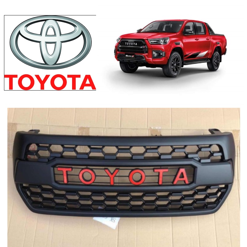 Toyota Hilux Revo Rocco Grill Red Word grille | Shopee Malaysia