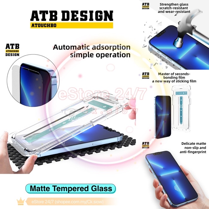 Atouchbo Phone 14 13 12 11 X XS XR Pro Max Anti Fingerprint Scratch Oil ...