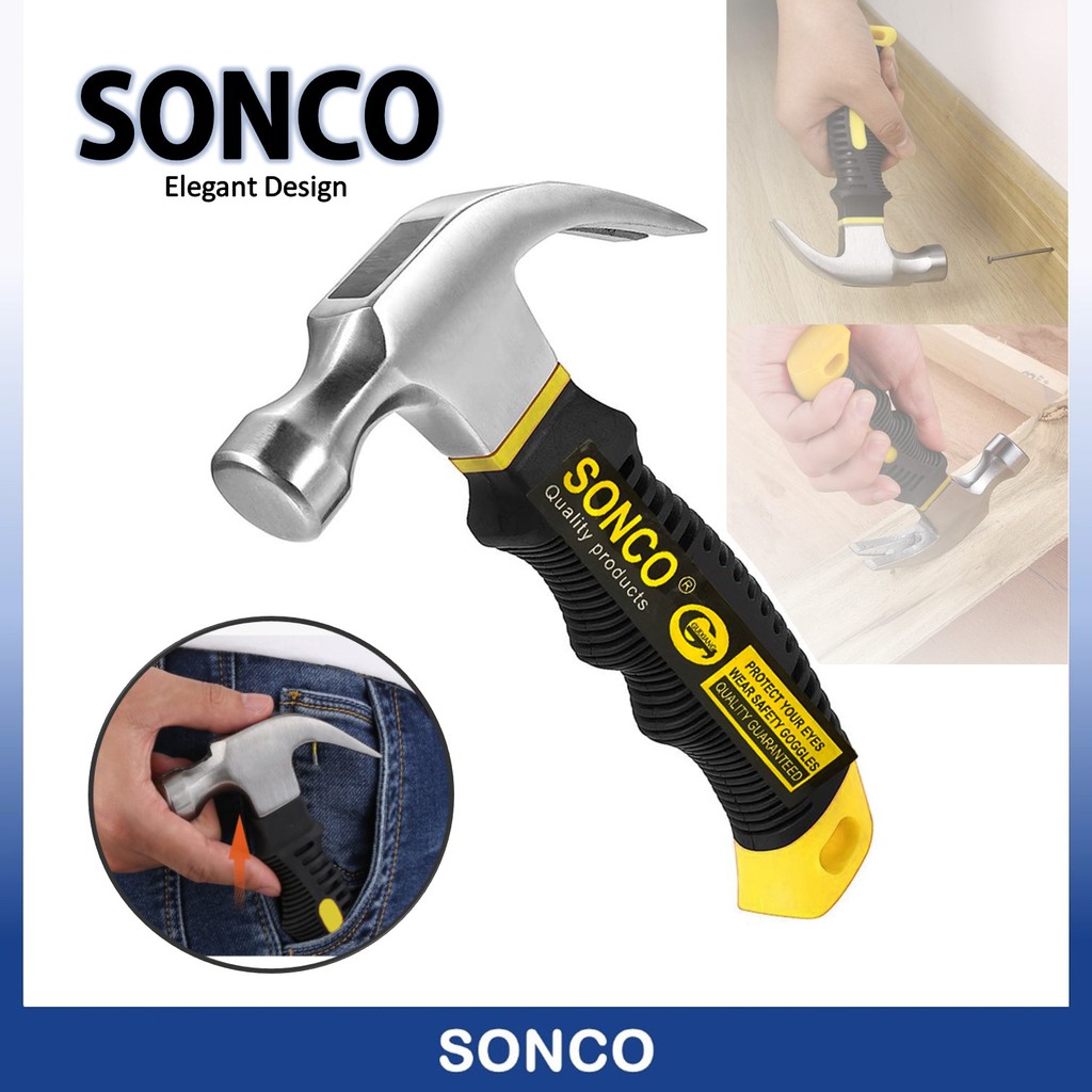 SONCO Mini Claw Stuby Small Hammer Fiberglass Handle / Pemukul Kecil ...