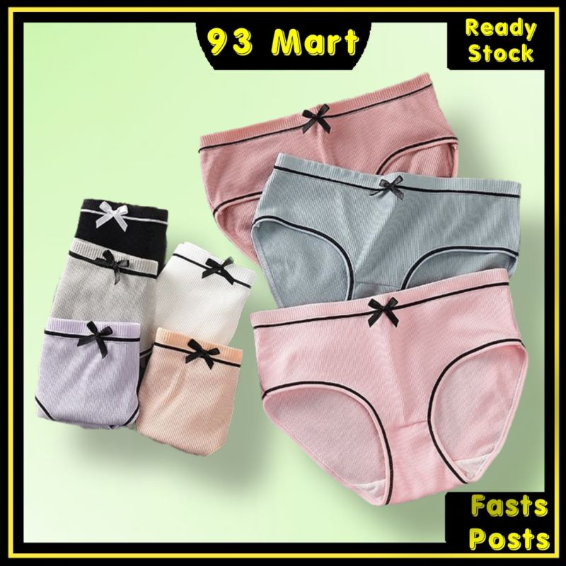Seluar Dalam Wanita Women Spender Celana Panties Underwear Bow Briefs ...