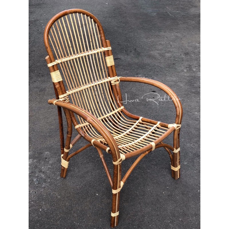 Rattan chair / Kerusi sandar rotan semambu / Wide handrest Rest chair ...