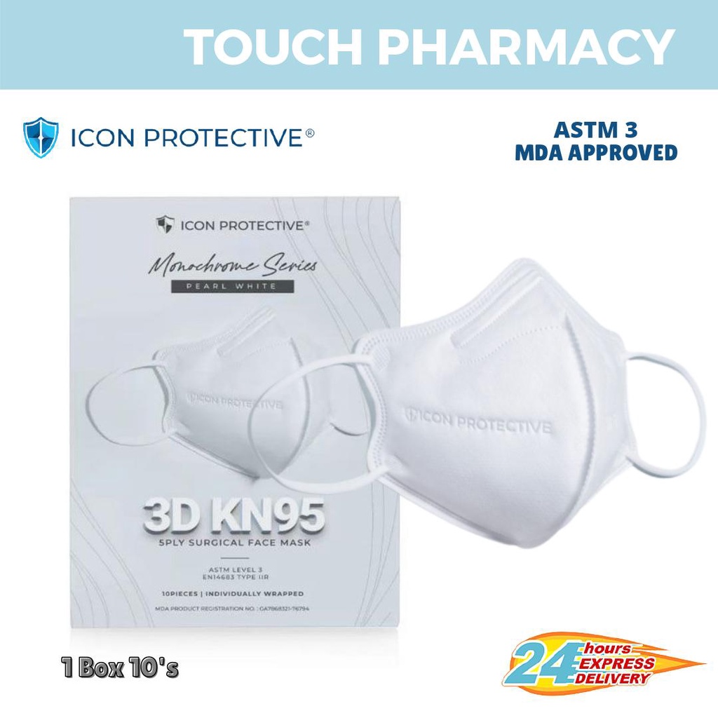 ICON PROTECTIVE KN95 White 10's | Shopee Malaysia