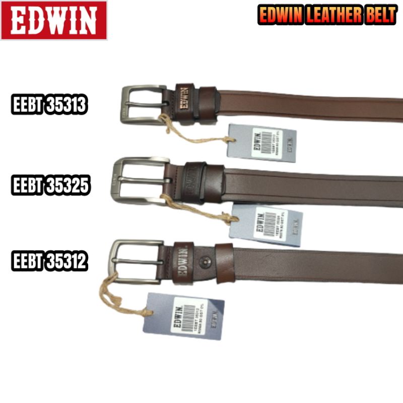 EDWIN Leather Belt Genuine Leather 35MM/ 40MM ( EEBT 35312/ EEBT 35313 / EEBT 35325 ) | Shopee ...