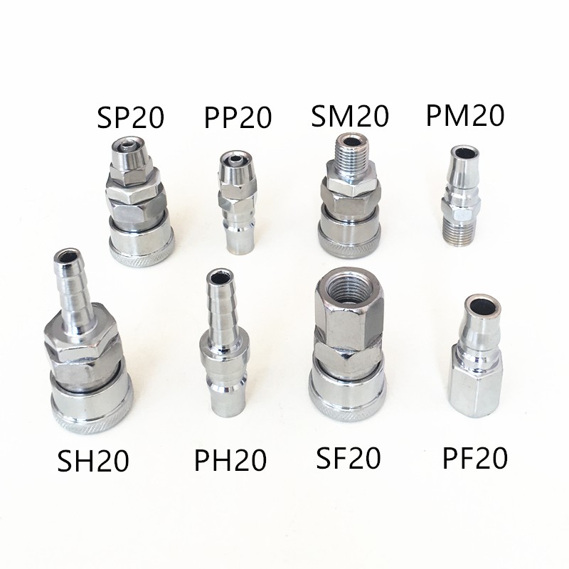 Pneumatic Fittings 1/4" Air Compressor Hose Quick Couplers High ...