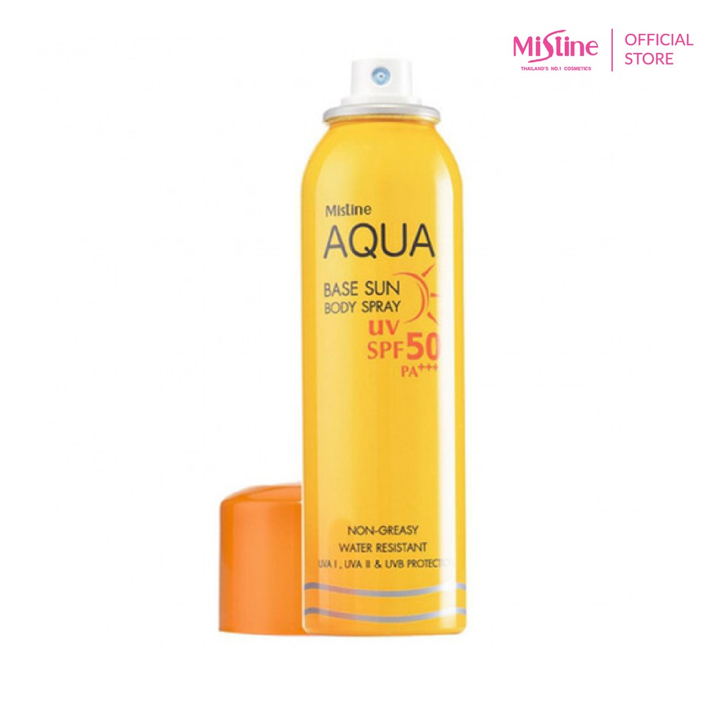 Mistine Aqua Base Sun Body Spray UV Spf50 pa++ 100ml | Shopee Malaysia