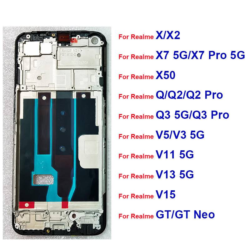 Front Lcd Frame Behuizing Cover Voor Oppo Realme X7 Q Q2 Q3 Pro X X2 V5 ...