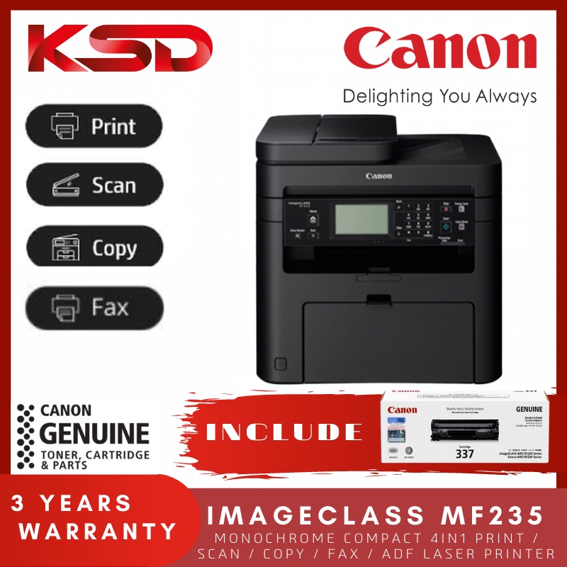 Canon imageCLASS MF235 Compact All-in-One (Print, Copy, Scan, Fax) with ...