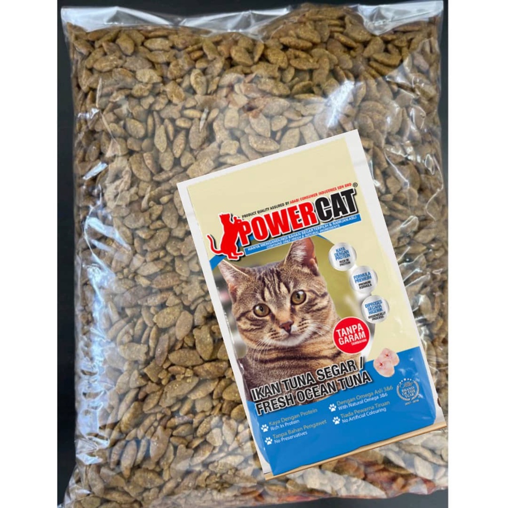 REPACK 1KG Powercat Adult - Ocean Tuna | Shopee Malaysia