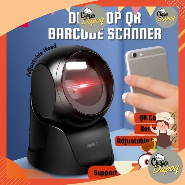 DC} 2D Barcode Scanner AIBO 6870 Laser Stand Table USB Screen QR Code ...