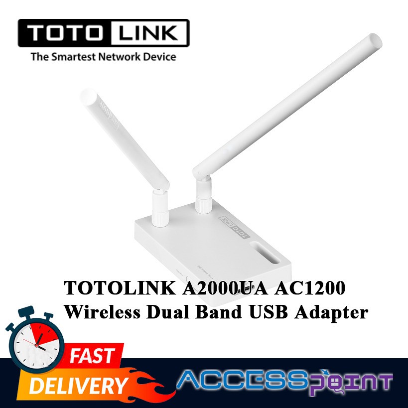 TOTOLINK A2000UA AC1200 DUAL-BAND USB 3.0 MU-MIMO WI-FI ADAPTER WITH ...