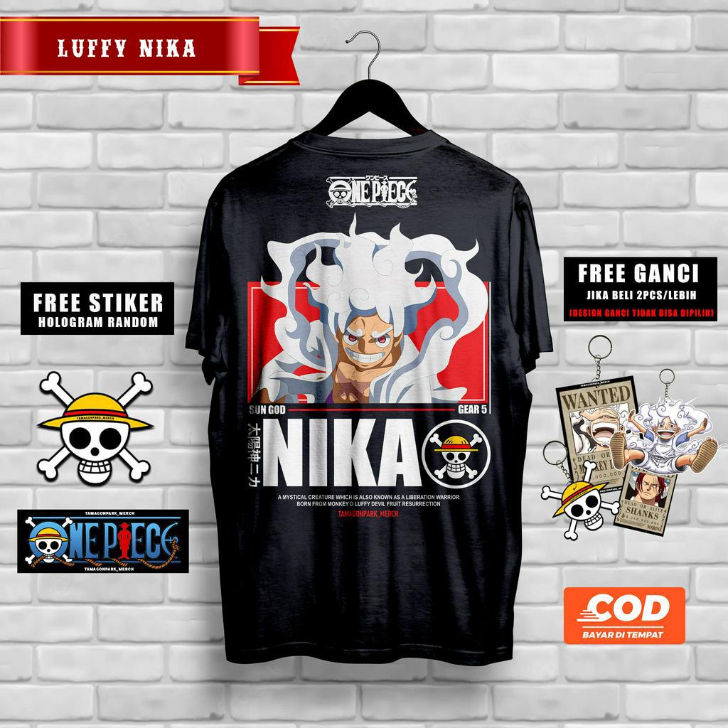 Luffy GEAR 5 NIKA ONE PIECE TAMAGON PARK MERCHANDISE T-SHIRT | Shopee ...